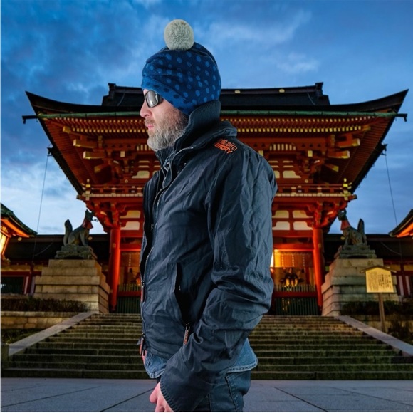 Vintage | Accessories | Merino Wool Blue Polka Dotted Stocking Cap Made ...